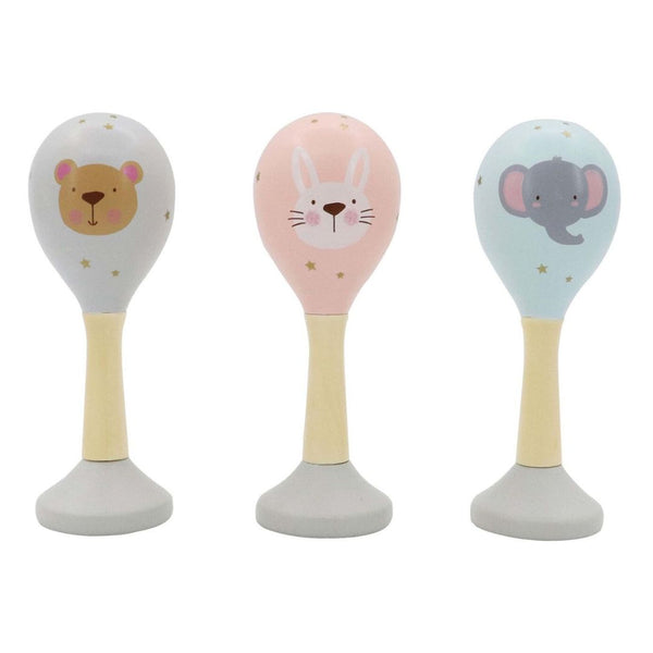 Maraca - Baby Animal – Little I&O - Wooden Toys - Educational Games & More